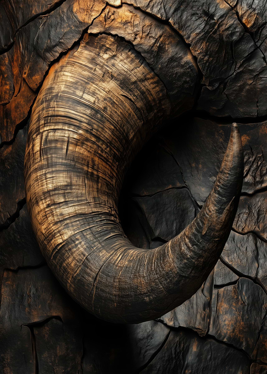 'Dark Horn Texture' Poster, picture, metal print, paint by Rawbin ...