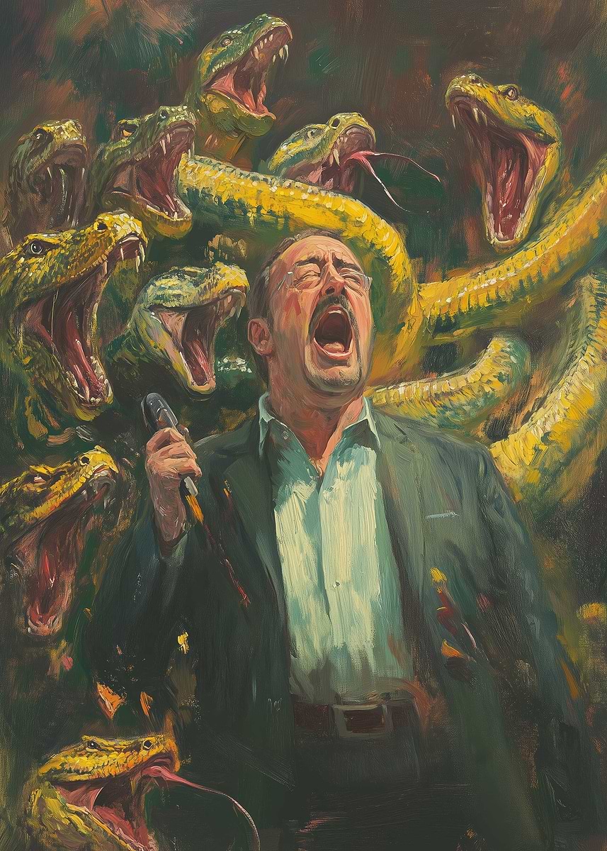 'The Wrathful Chorus of Snakes' Poster, picture, metal print, paint by ...