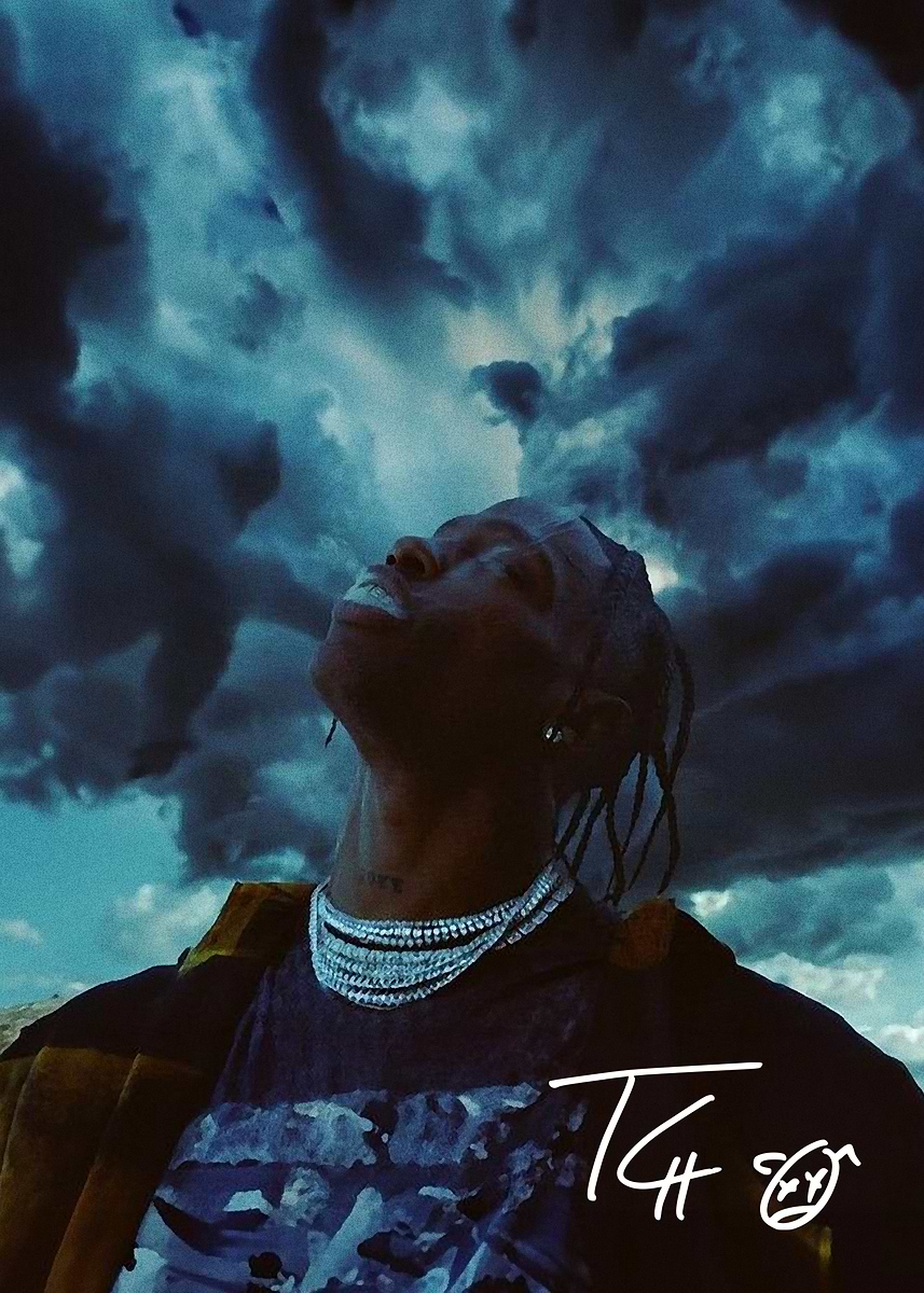 'Travis Scott' Poster, picture, metal print, paint by KI RU | Displate