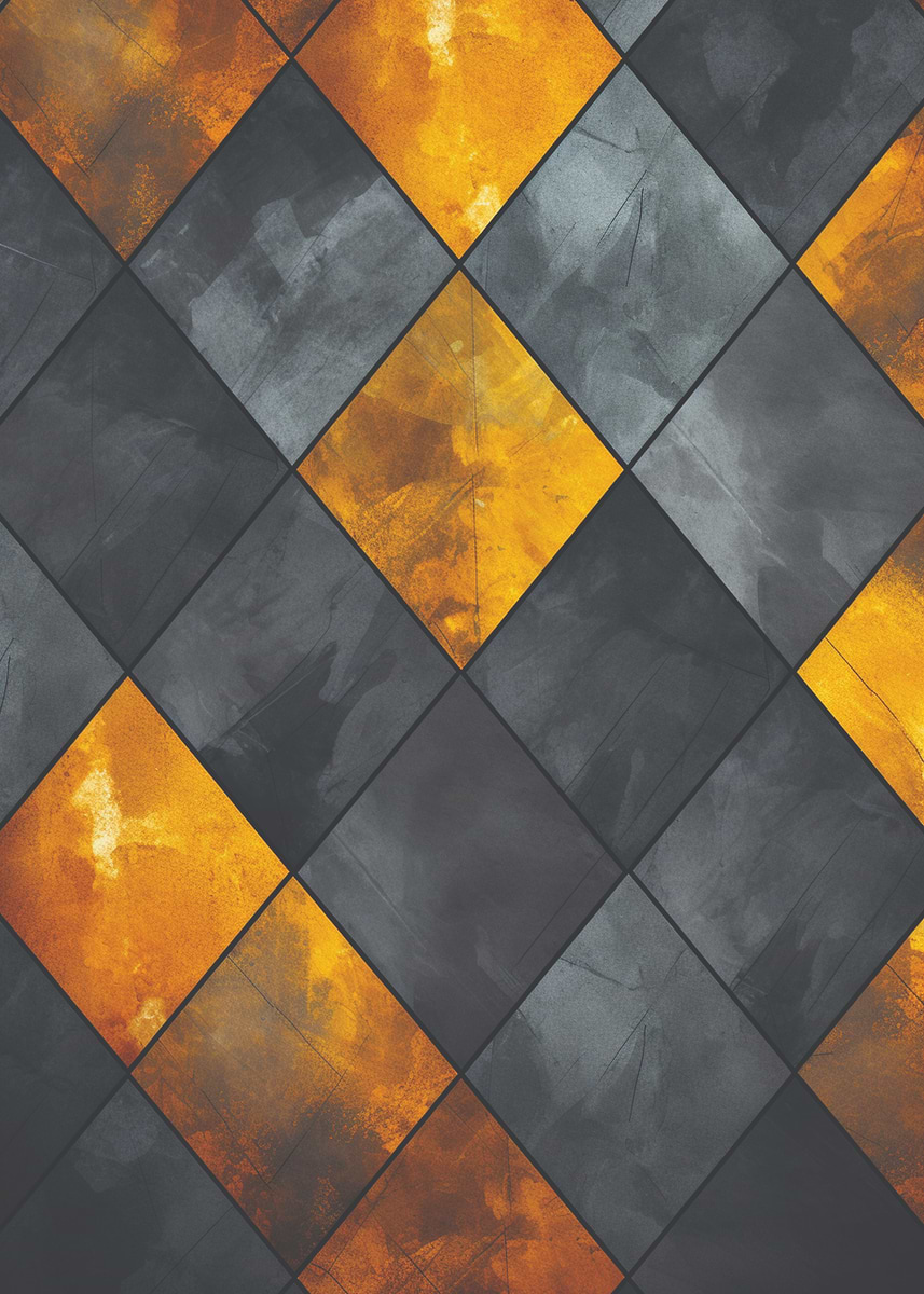 'Abstract Diamond Pattern' Poster, picture, metal print, paint by ...