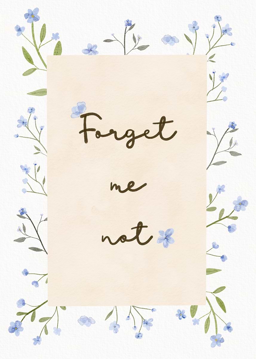 'Forget Me Not Floral Print' Poster, picture, metal print, paint by ...