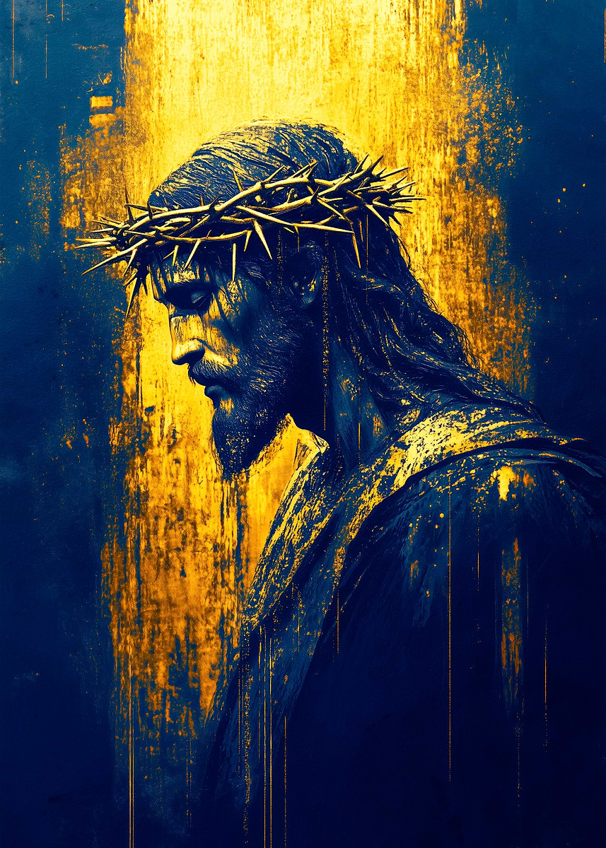 'Jesus Christ Portrait' Poster, picture, metal print, paint by The ...