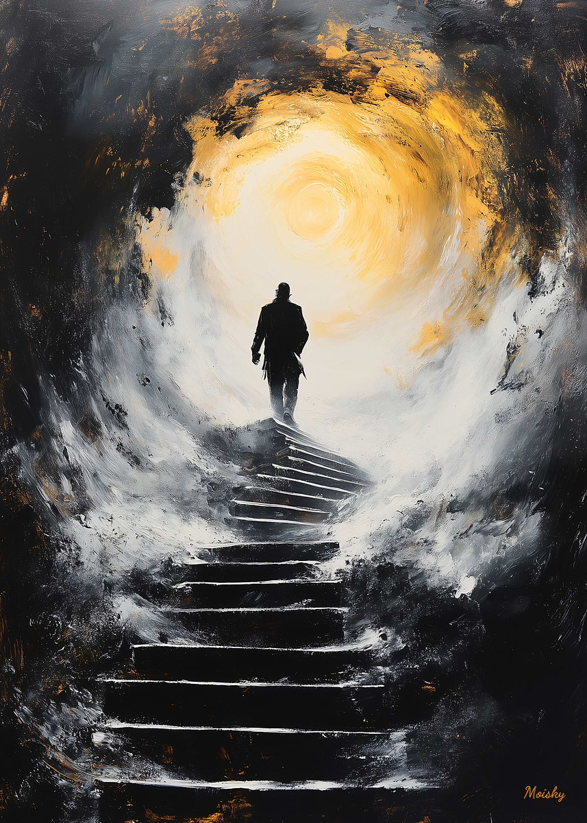 'Ascend into Light – Mystical Journey Upward into the Unknown' Poster ...