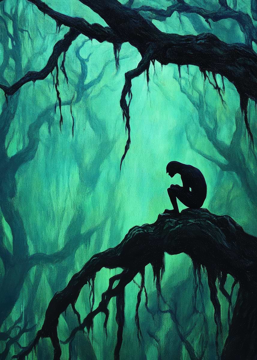 'Loneliness' Poster, picture, metal print, paint by GulDesignCo | Displate