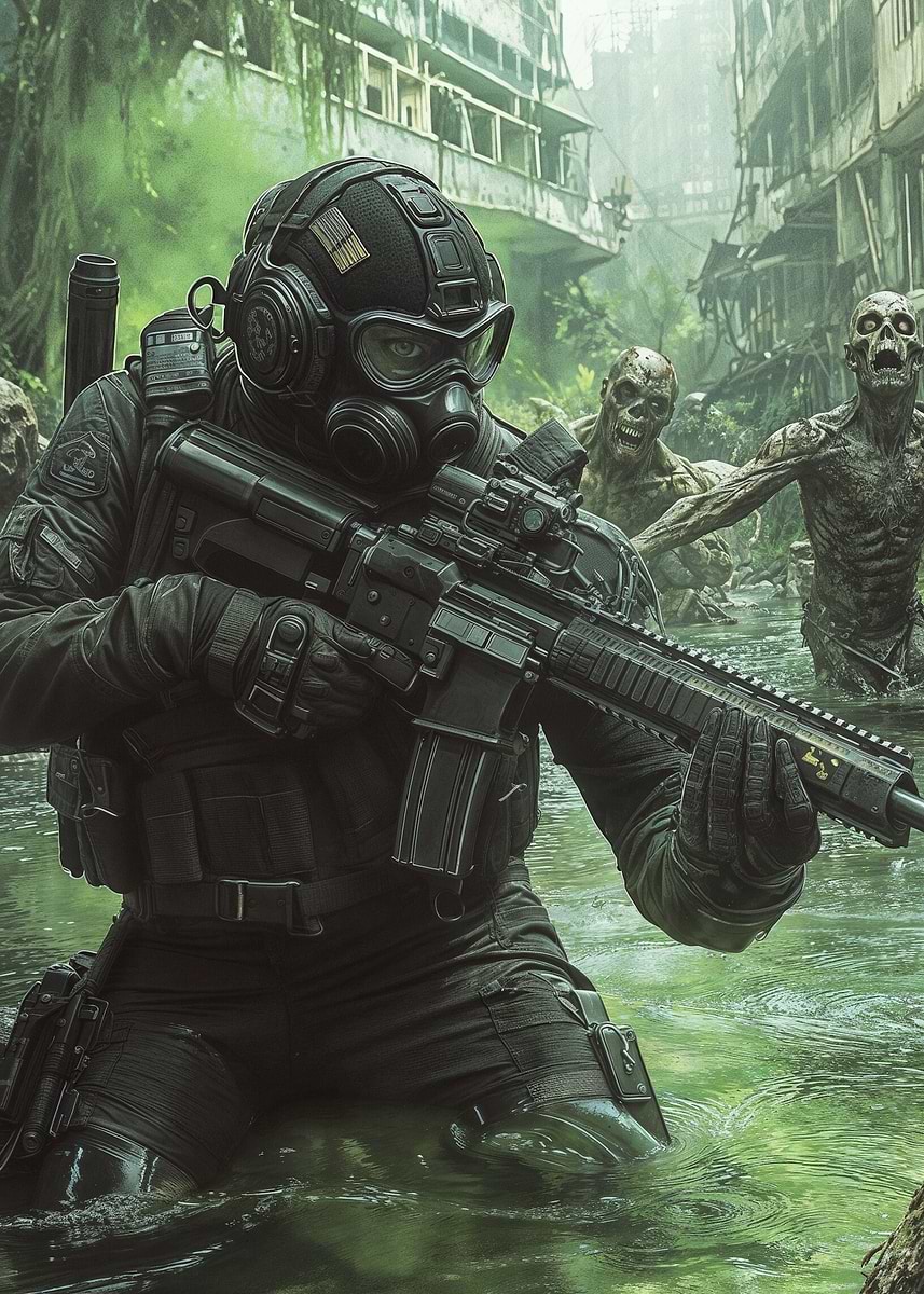 'Apocalypse Operator' Poster, picture, metal print, paint by ...