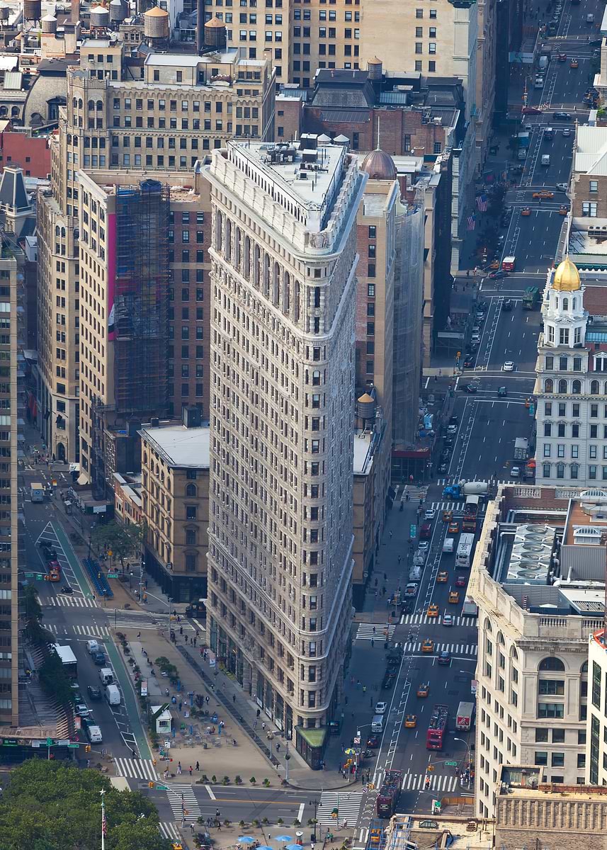 'Flatiron Building Aerial View' Poster, picture, metal print, paint by ...