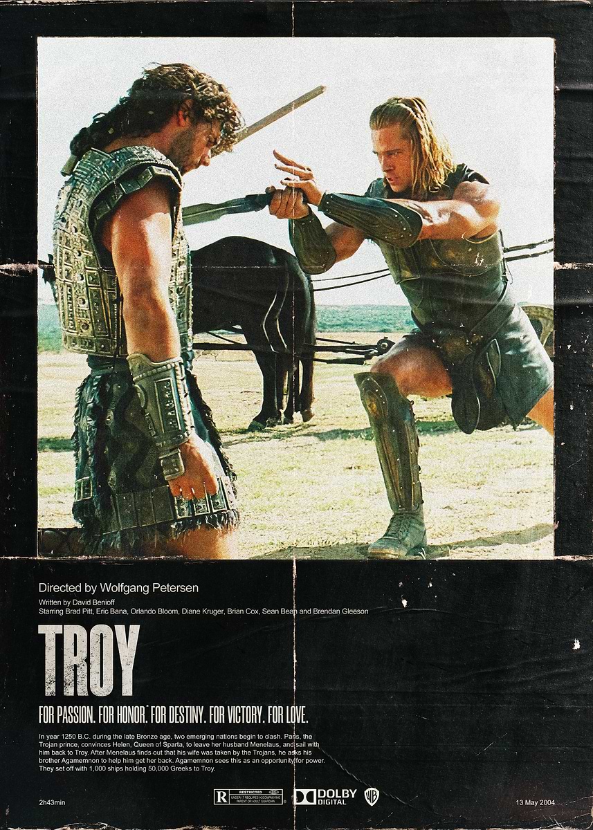 'Troy Movie ' Poster, picture, metal print, paint by Nerdworld 1 | Displate