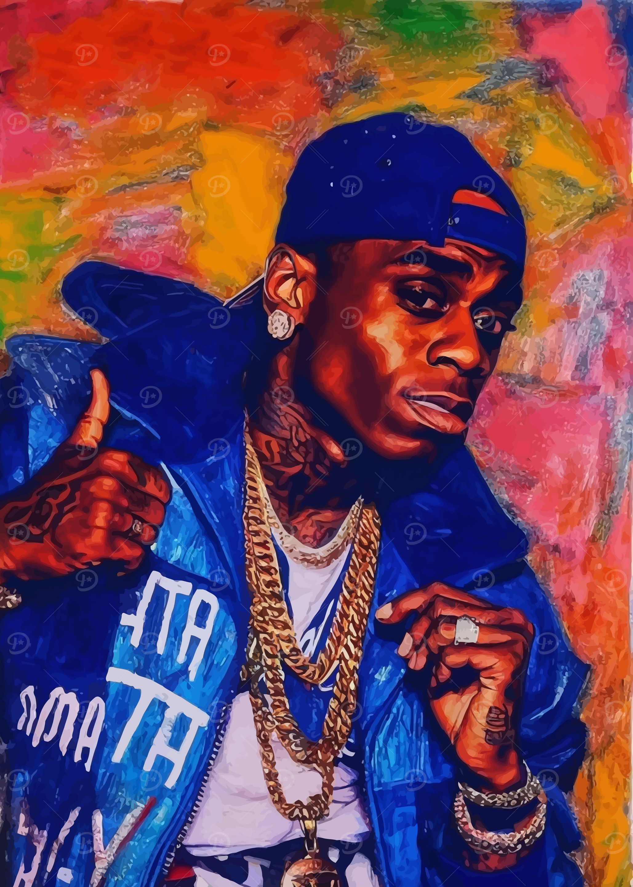'Soulja Boy Portrait' Poster, picture, metal print, paint by DEGUZMAN ...