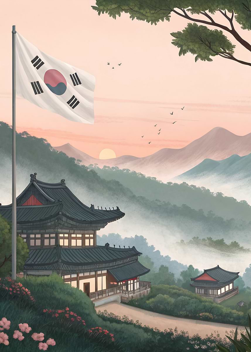'Korean Landscape South Korea' Poster, picture, metal print, paint by ...