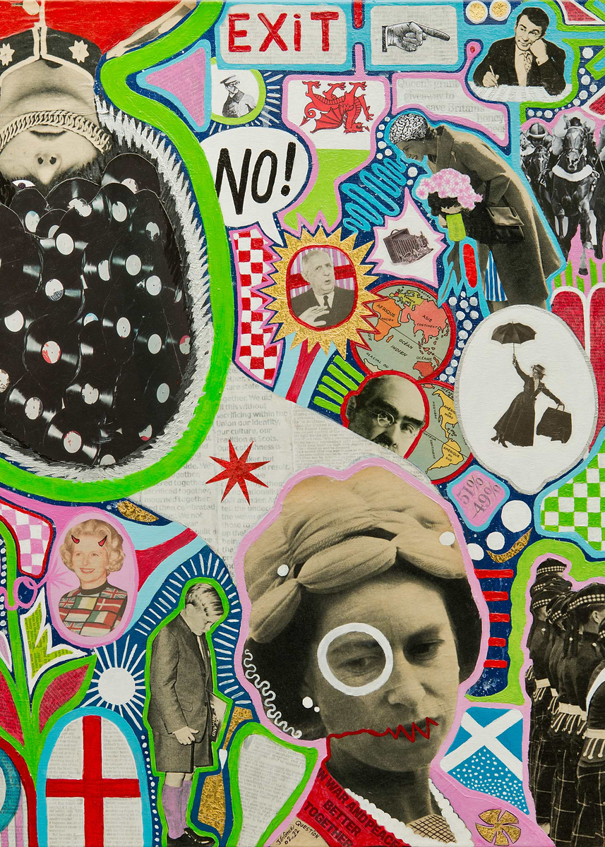 'Collage Art with Queen Elizabeth' Poster, picture, metal print, paint ...