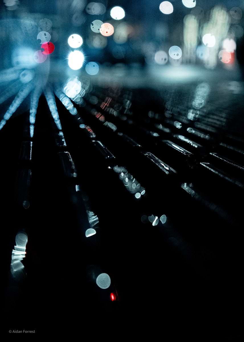 'Rainy Night City Lights' Poster, picture, metal print, paint by Aidan ...