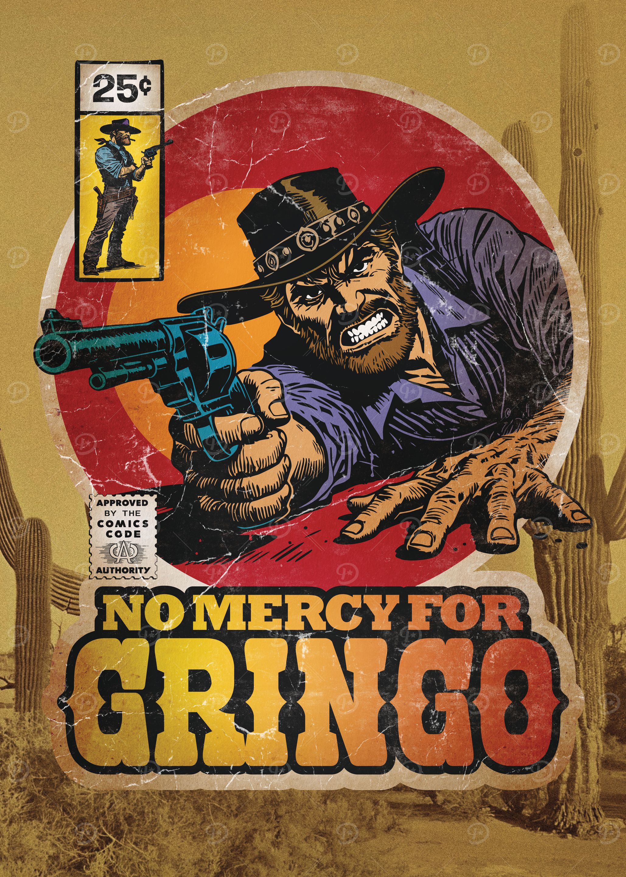 'No Mercy for Gringo Comic Book Art' Poster, picture, metal print ...