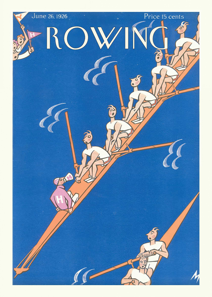 'Vintage Rowing Championship Cover' Poster, picture, metal print, paint ...