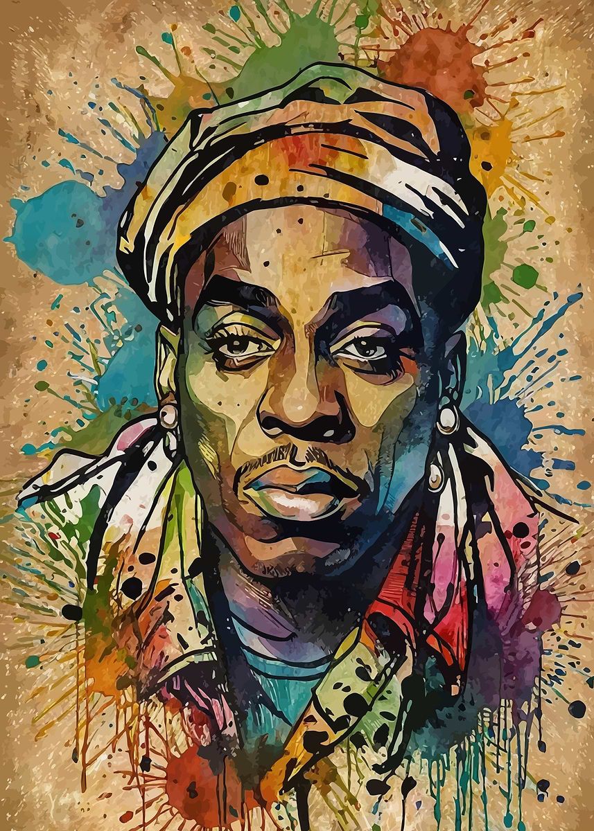 'Coolio Watercolor Portrait' Poster, picture, metal print, paint by ...