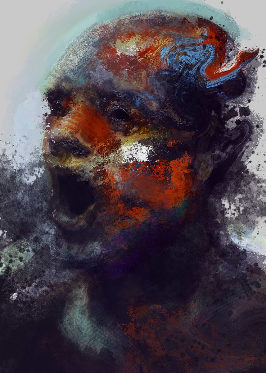 'Despair' Poster, picture, metal print, paint by Jeff | Displate