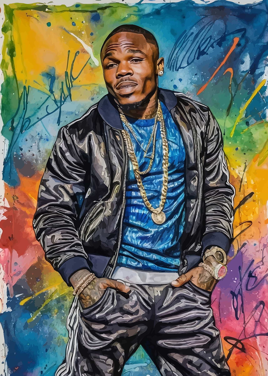 'DaBaby Rapper Portrait Watercolor' Poster, picture, metal print, paint ...