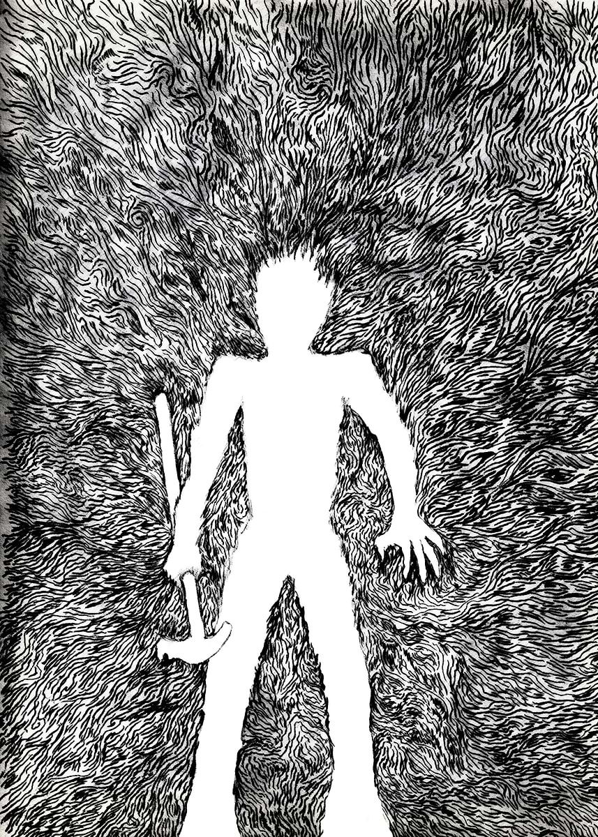 Tonsil,” the Negative Space Man' Poster, picture, metal print, paint by ...