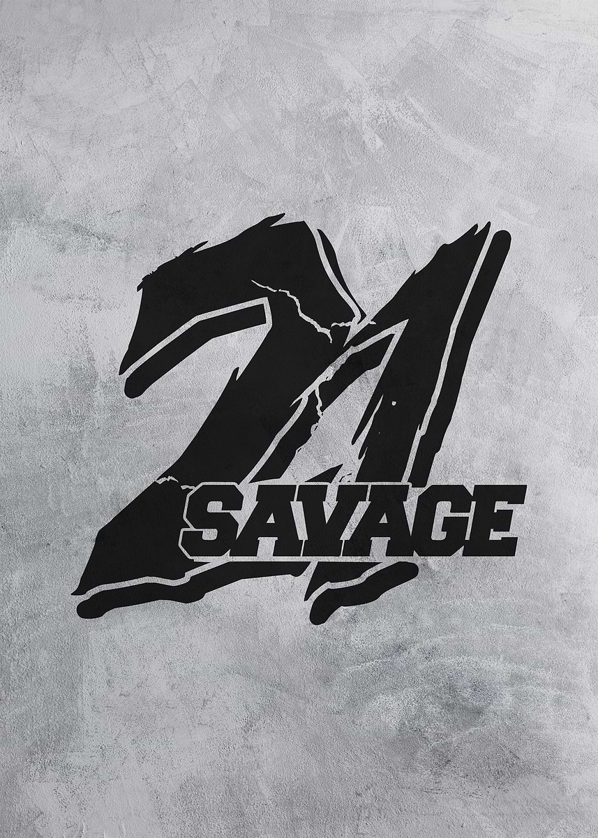 '21 Savage Graphic' Poster, picture, metal print, paint by Bestselling ...