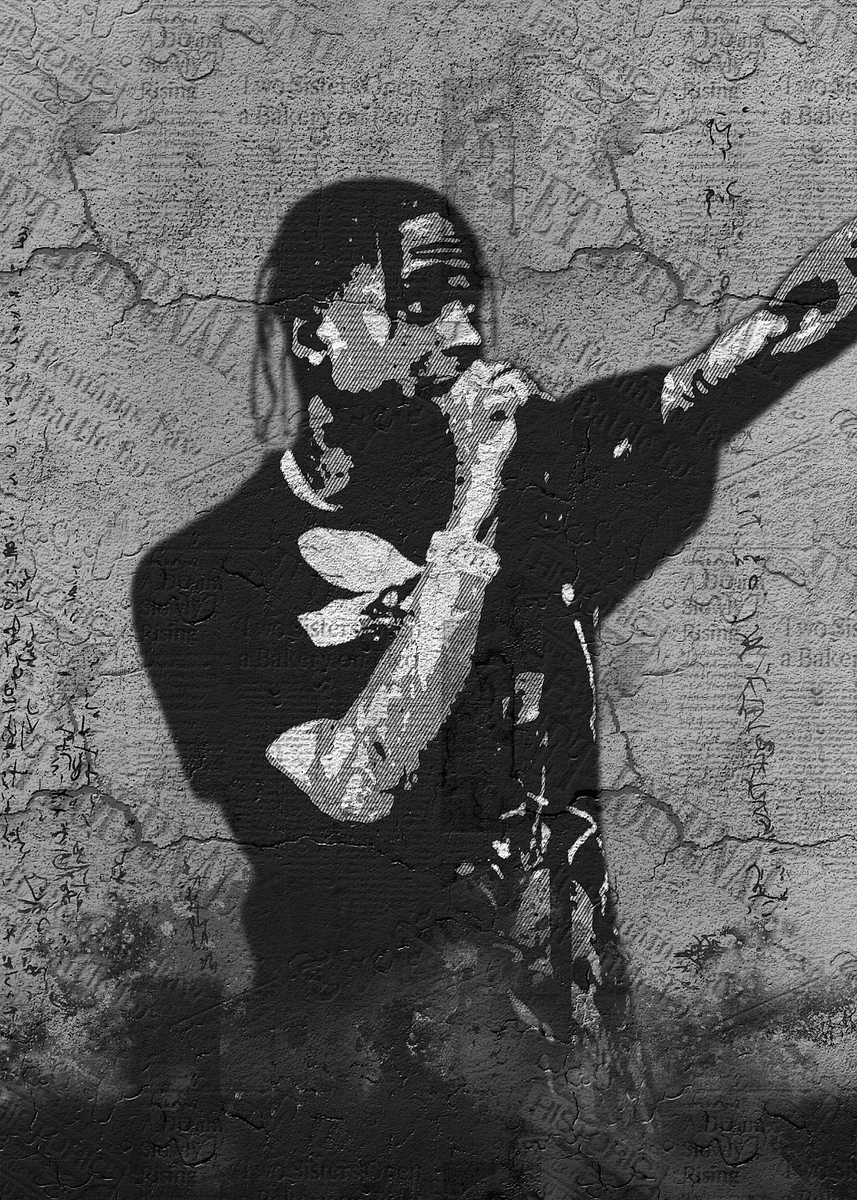 'Travis Scott Graffiti Art' Poster, picture, metal print, paint by ...