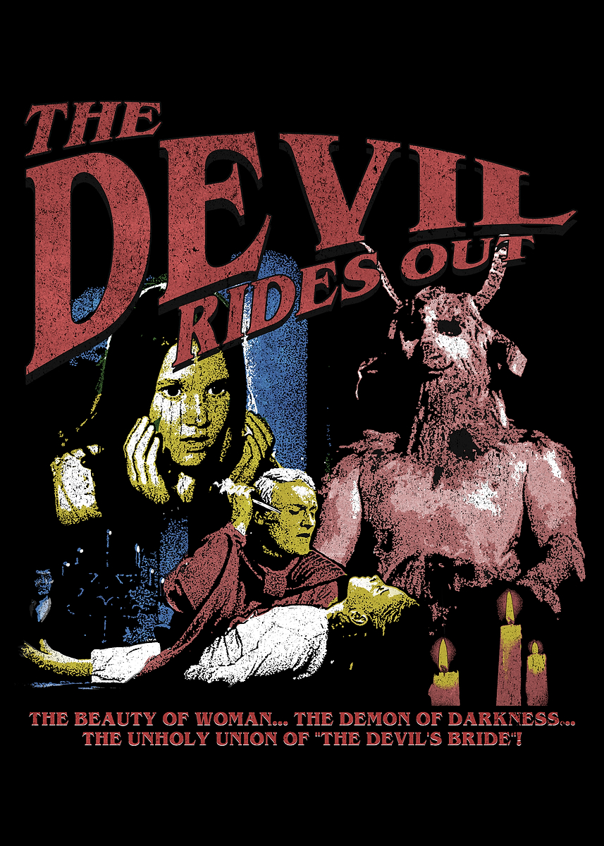'The Devil Rides Out Movie Poster' Poster, picture, metal print, paint ...