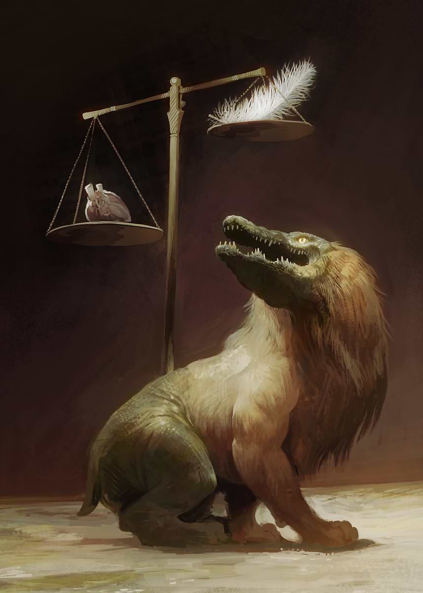 'Ammut, the Devourer' Poster, picture, metal print, paint by ...