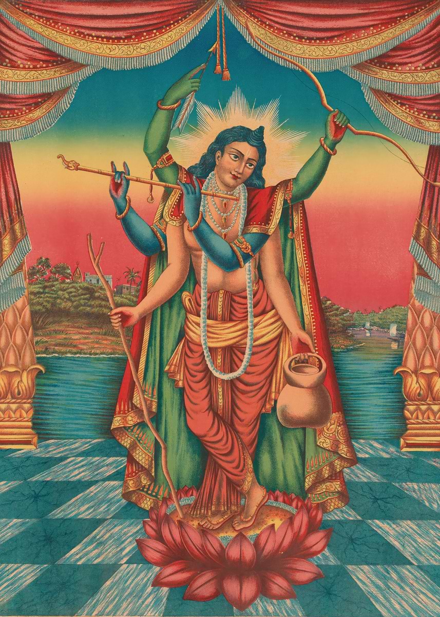 'Hindu Deity with Multiple Arms' Poster, picture, metal print, paint by ...