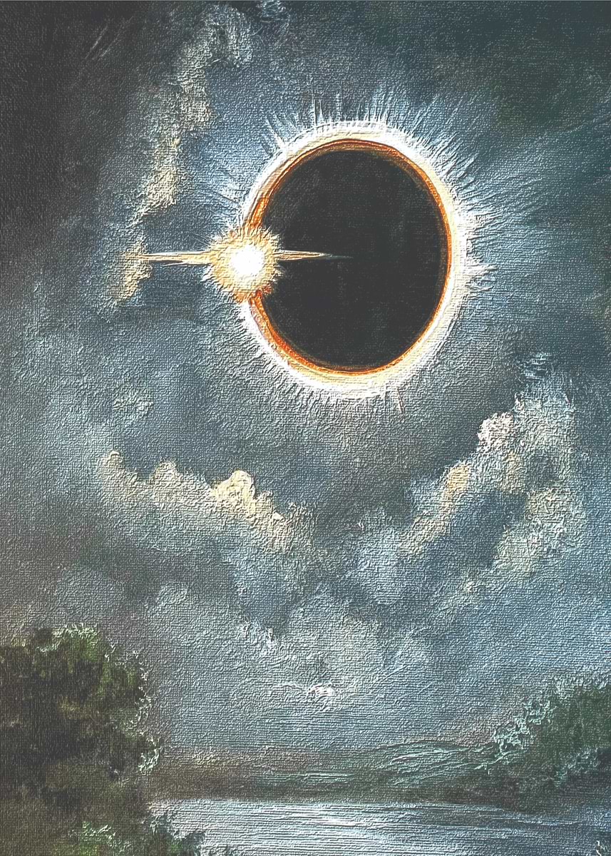 'Solar Eclipse Painting' Poster, picture, metal print, paint by Azz ...