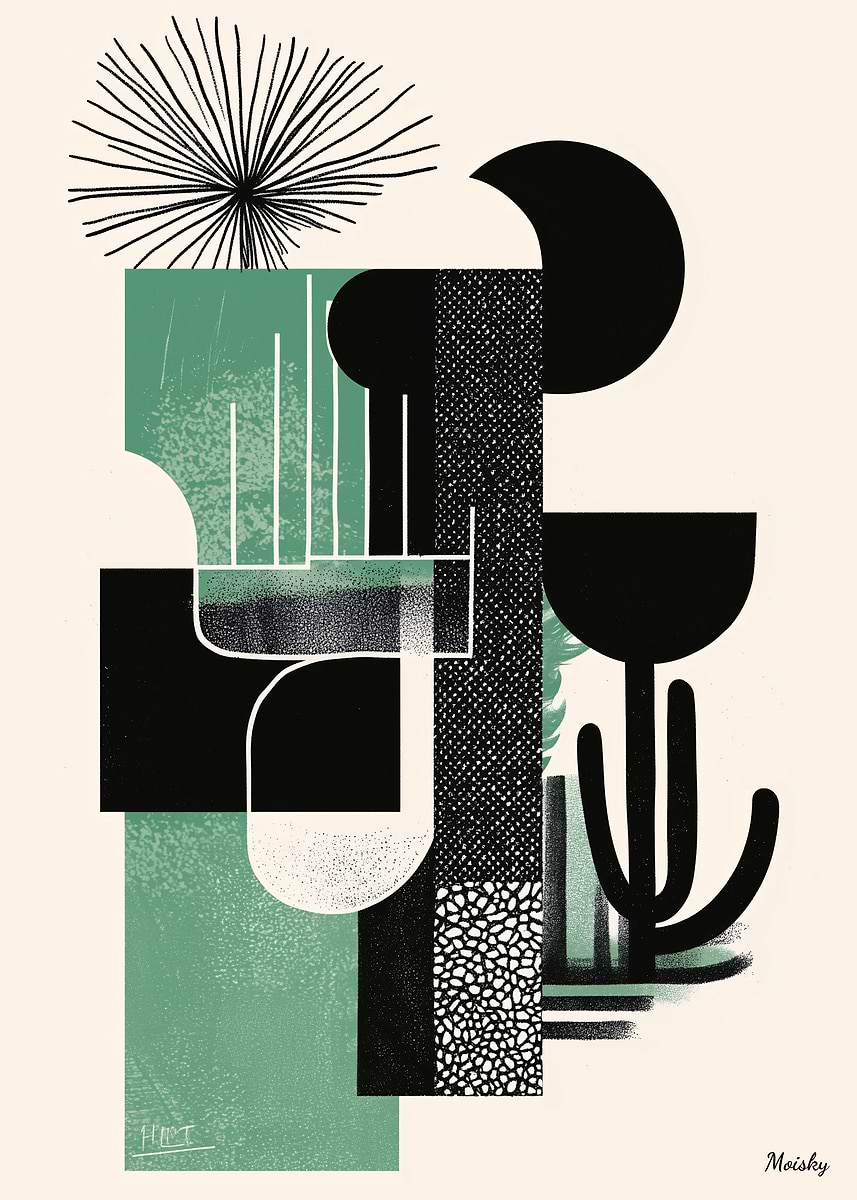 'Abstract Desert Landscape' Poster, picture, metal print, paint by ...