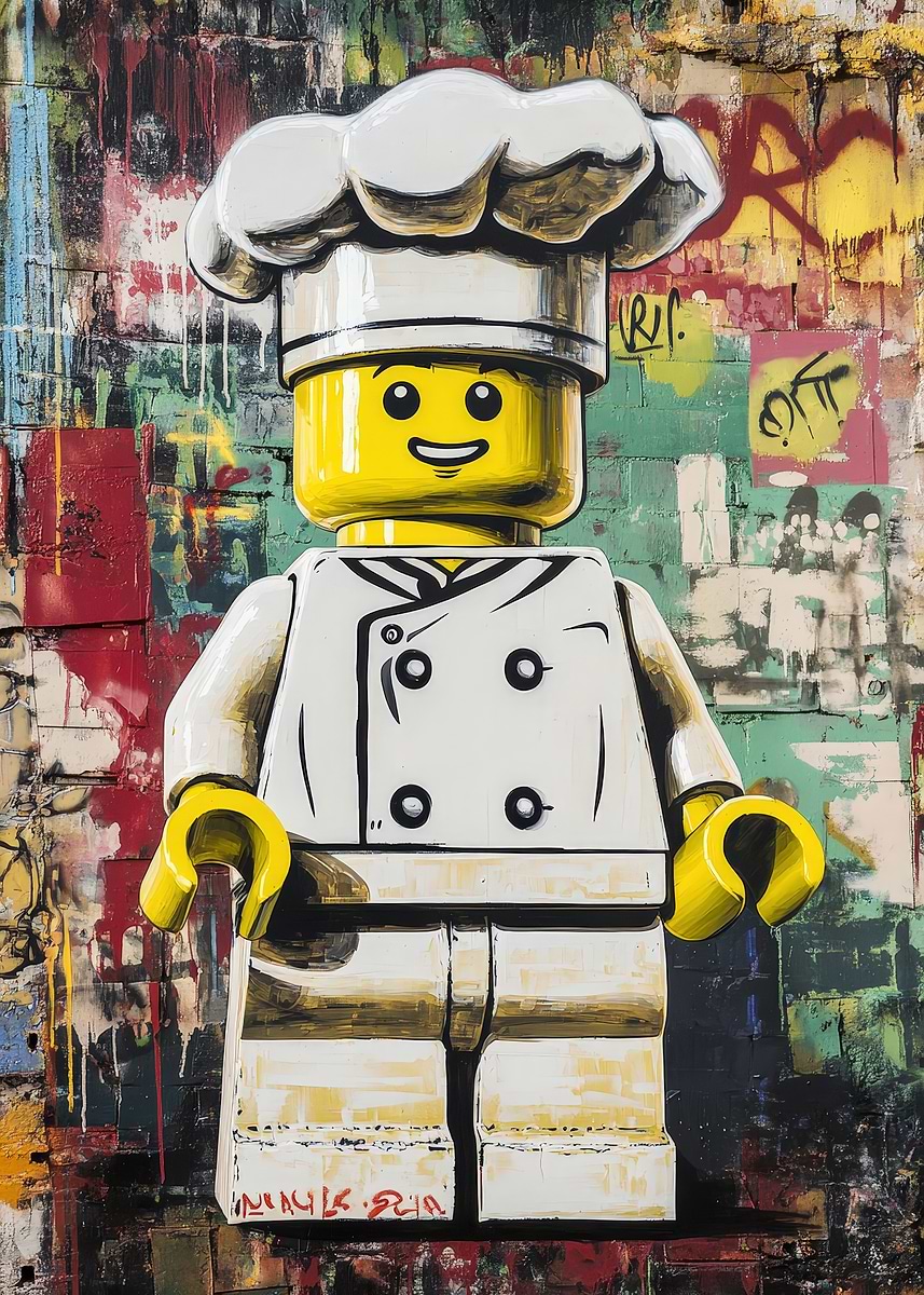 'Chef Graffiti Art' Poster, picture, metal print, paint by Ilyrin ...