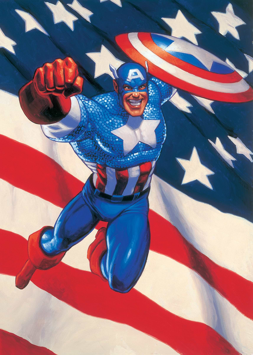 'Captain America Flag' Poster, picture, metal print, paint by Marvel ...