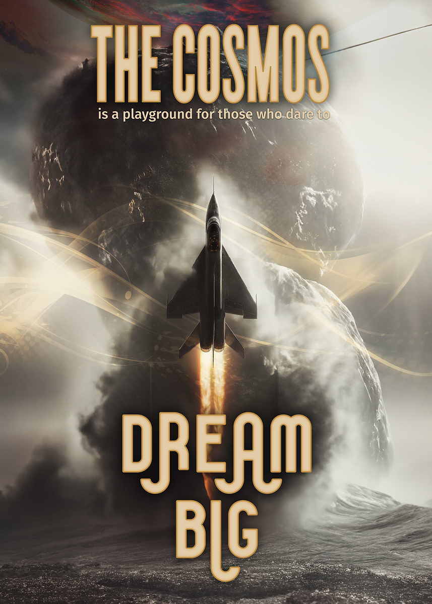'Dream Big in the Cosmos' Poster, picture, metal print, paint by ...