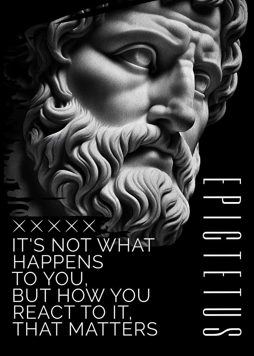 'Epictetus Quote' Poster, picture, metal print, paint by RudiArt | Displate
