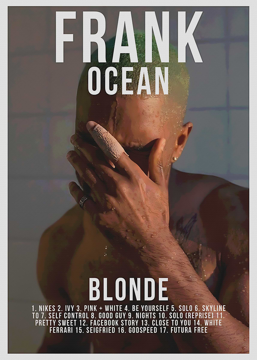 'Frank Ocean Blonde Album Cover' Poster, picture, metal print, paint by ...