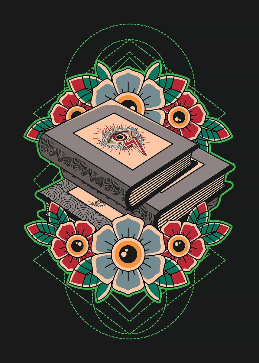 'All-Seeing Eye Book' Poster, picture, metal print, paint by taofik ...