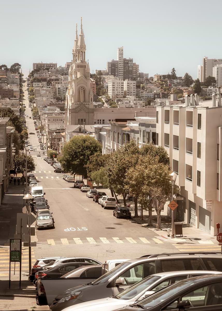 'San Francisco Street View' Poster, picture, metal print, paint by ...
