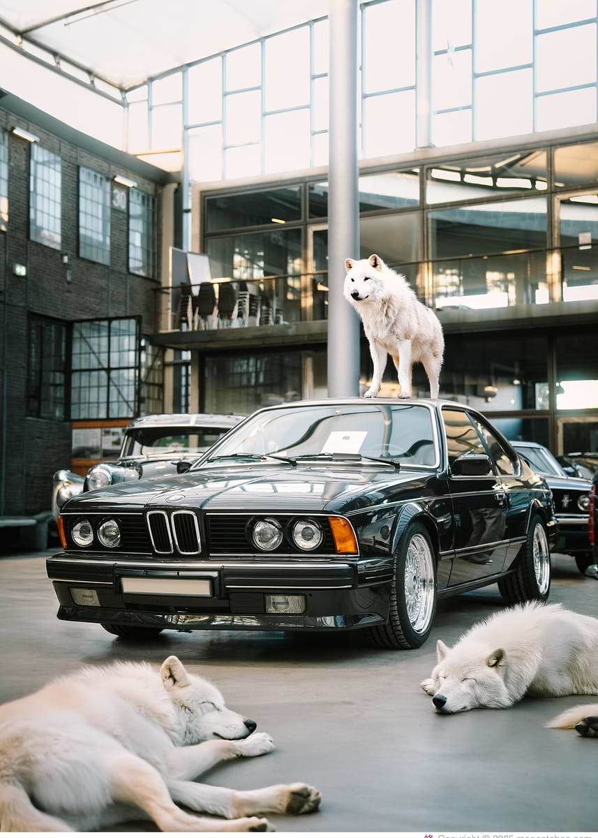 'Wolves and a BMW' Poster, picture, metal print, paint by MagentaBee ...