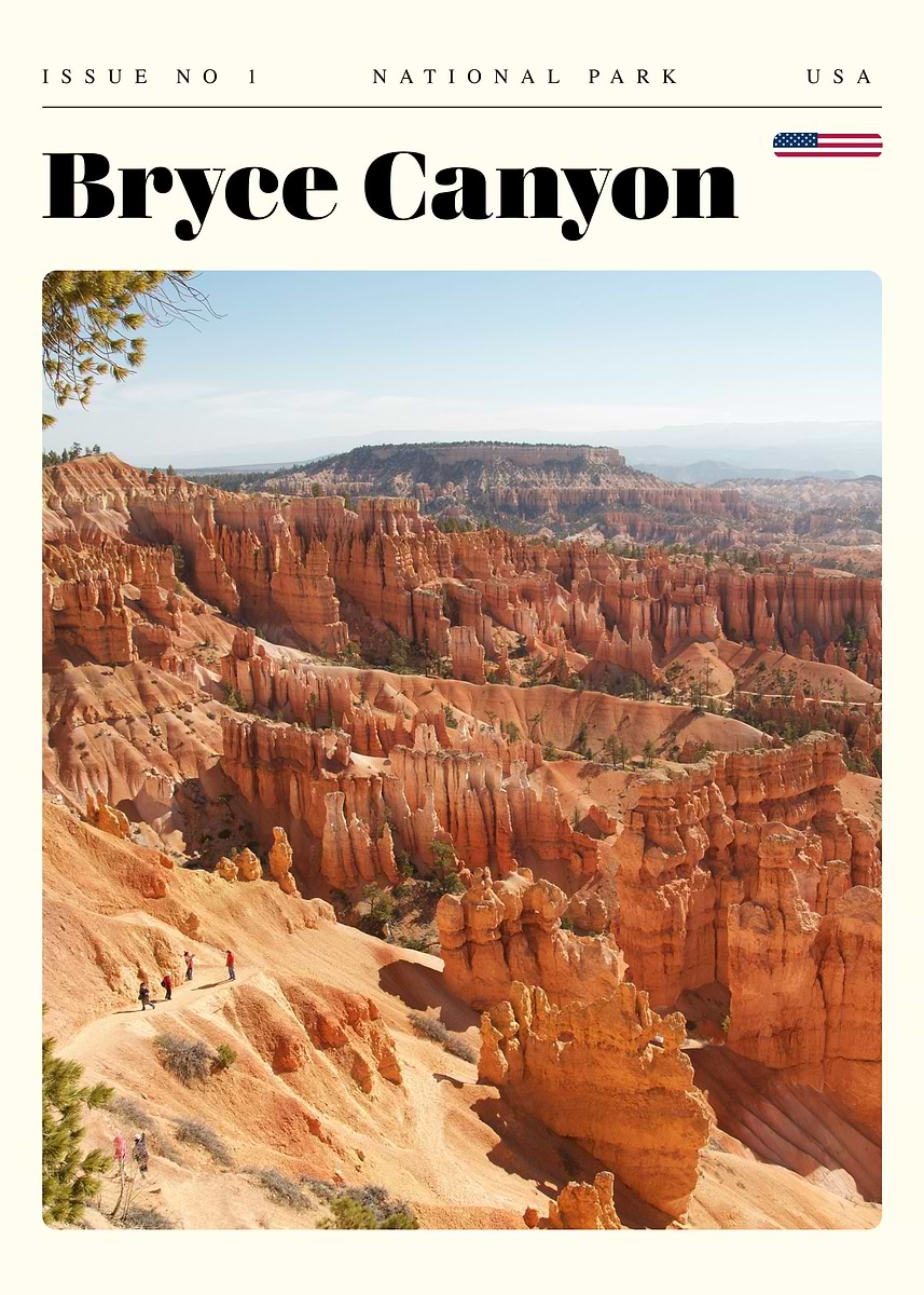 'Bryce Canyon National Park Travel Art Poster' Poster, picture, metal ...