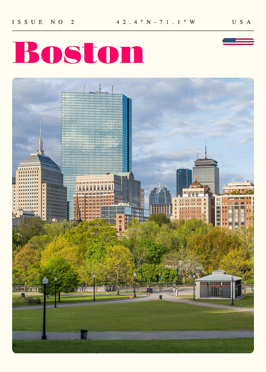 'Boston Massachusetts Travel Art Poster' Poster, picture, metal print ...