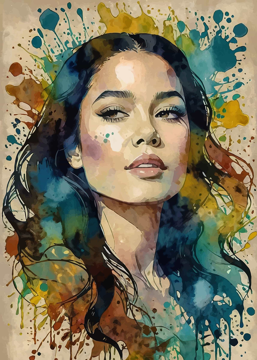'Olivia Rodrigo Watercolor' Poster, picture, metal print, paint by ...