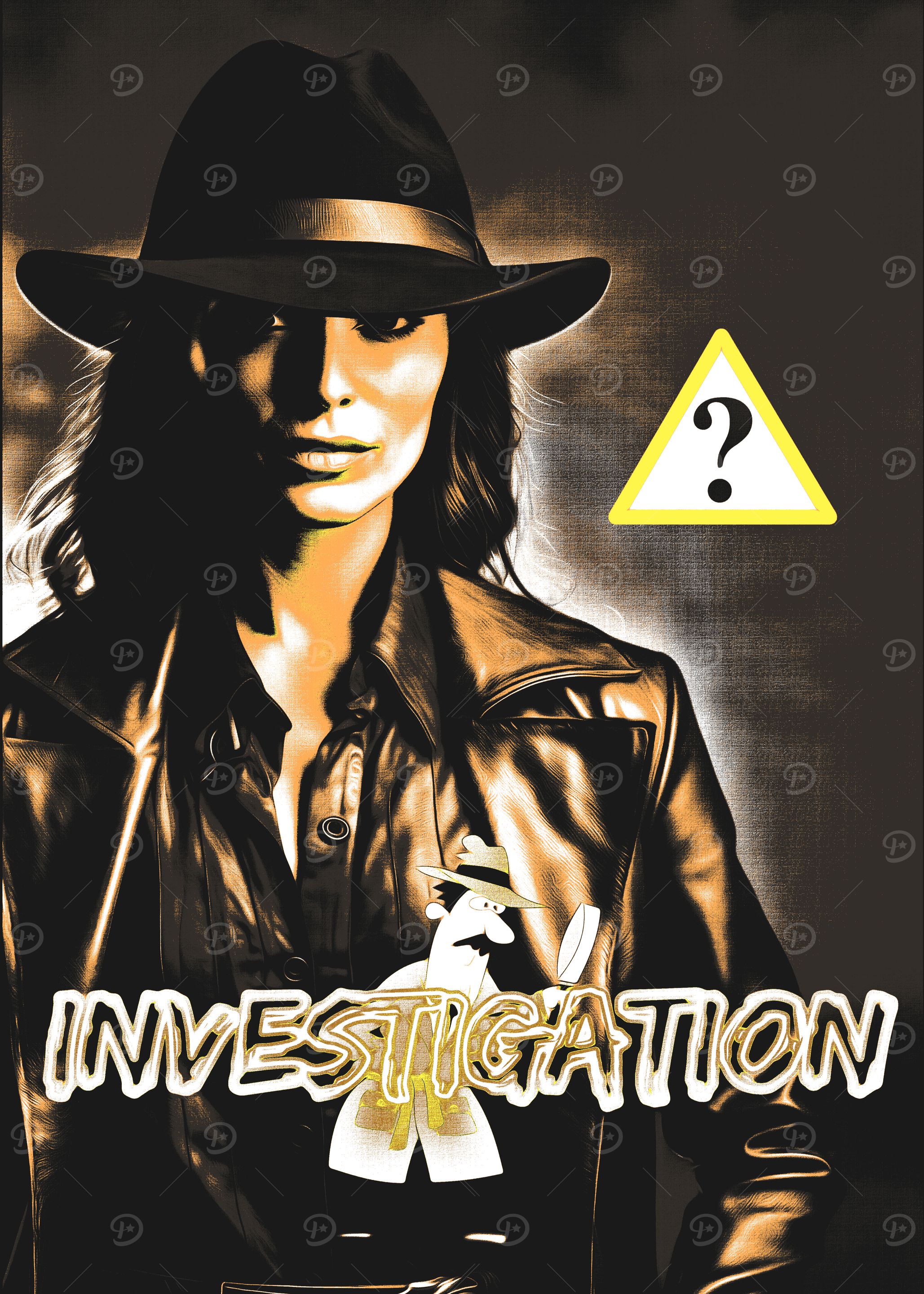 'Mystery Woman Investigation' Poster, picture, metal print, paint by ...