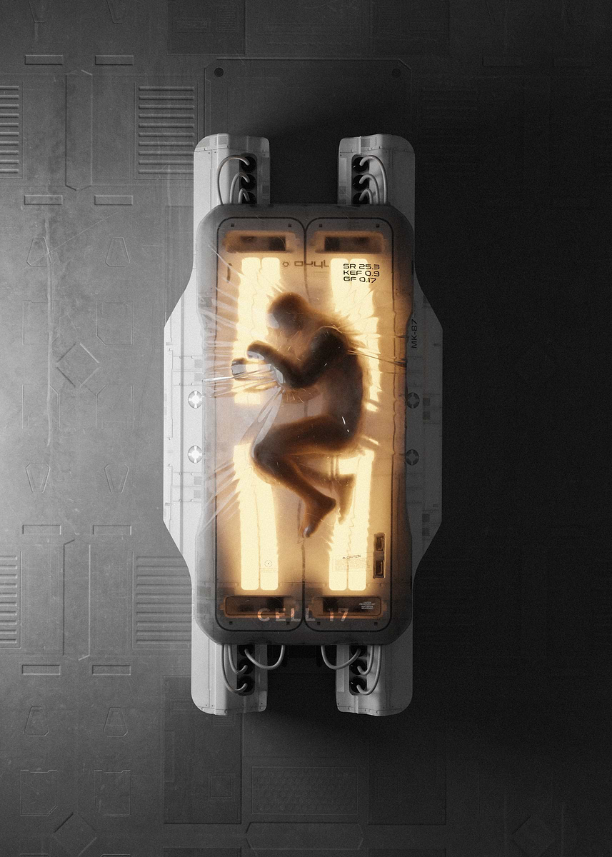 'Human in Cryogenic Chamber' Poster, picture, metal print, paint by ...