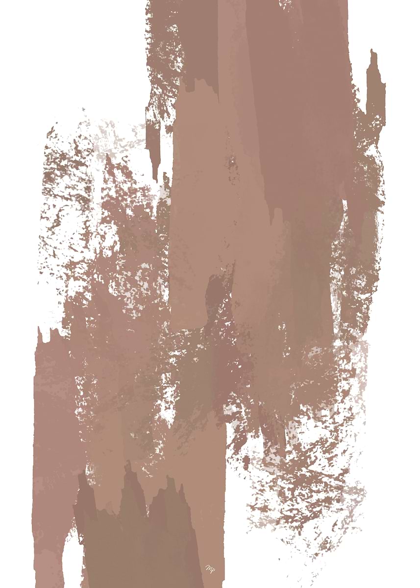 'Abstract Brown Brushstrokes' Poster, picture, metal print, paint by ...