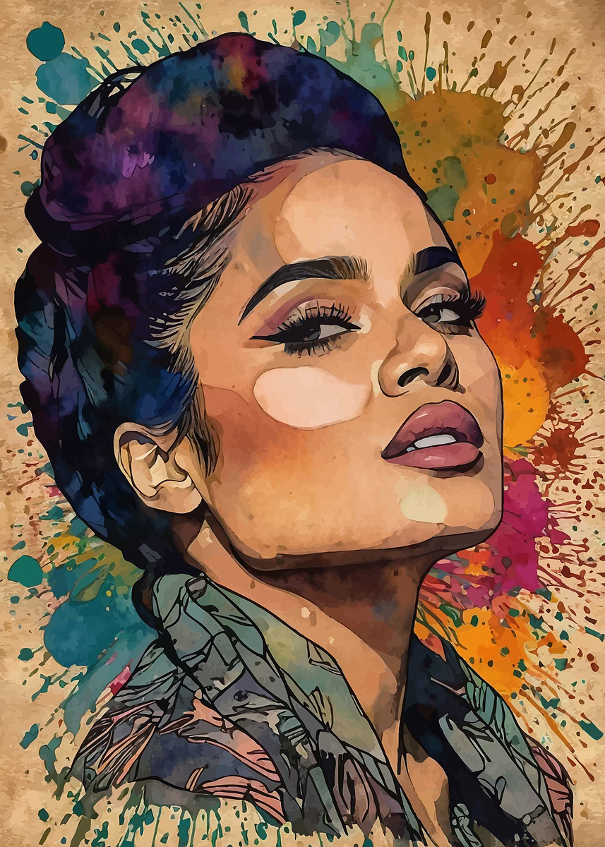 'Kehlani' Poster, picture, metal print, paint by DUMBROS | Displate