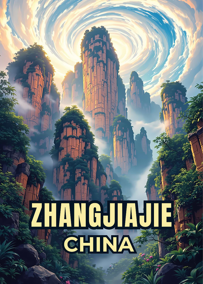 'Mesmerising Zhangjiajie National Forest Park' Poster, picture, metal ...