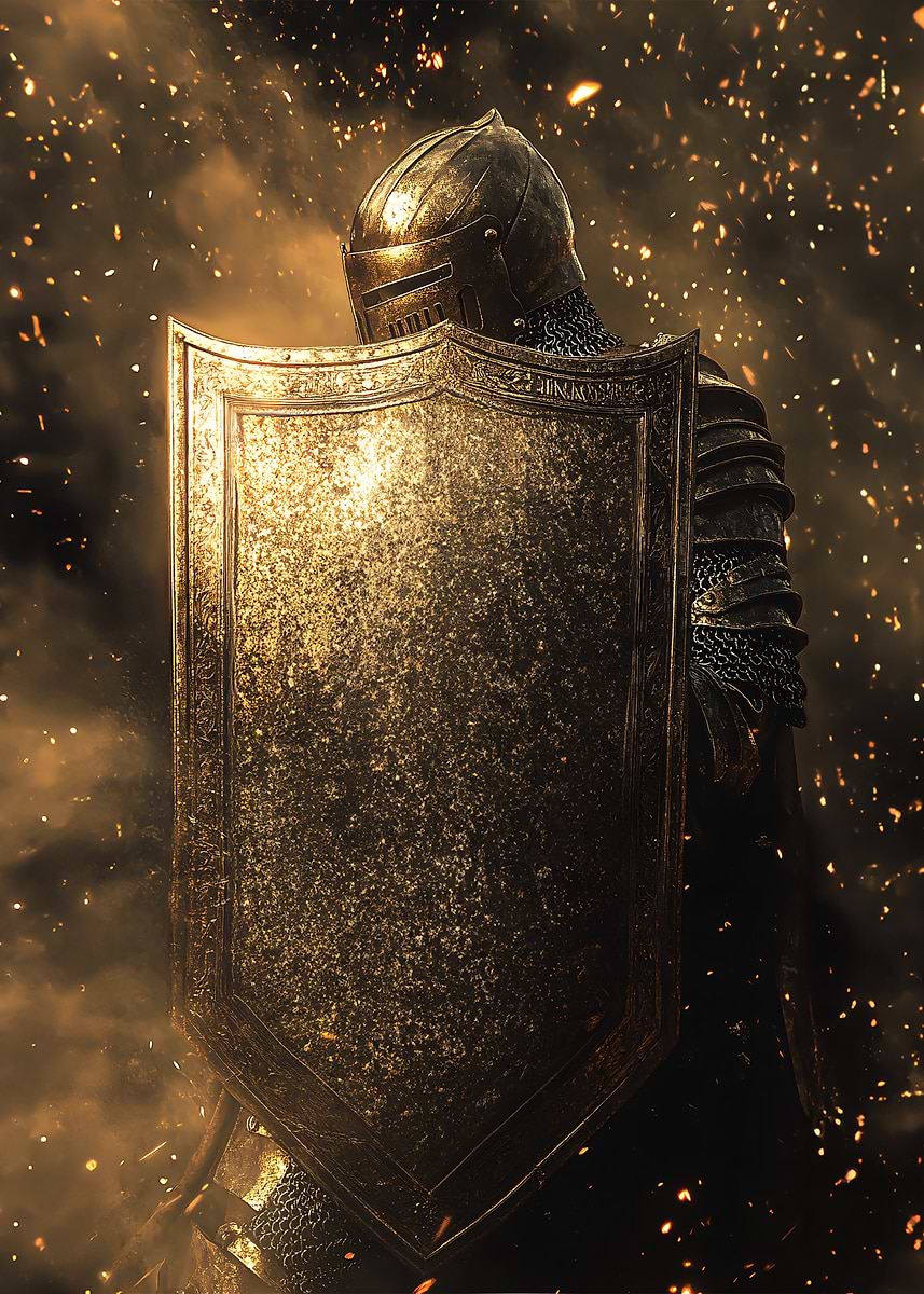 'Knight with Shield' Poster, picture, metal print, paint by Leoni ...