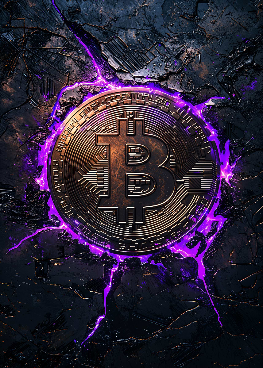 'Bitcoin Digital Art' Poster, picture, metal print, paint by SuperNova ...