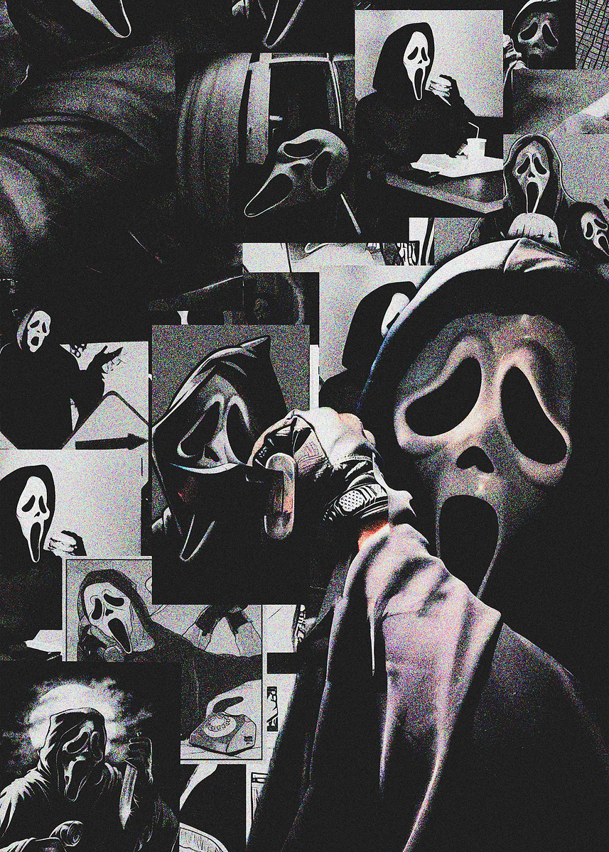 'Ghostface Collage' Poster, picture, metal print, paint by Matcha Latte ...