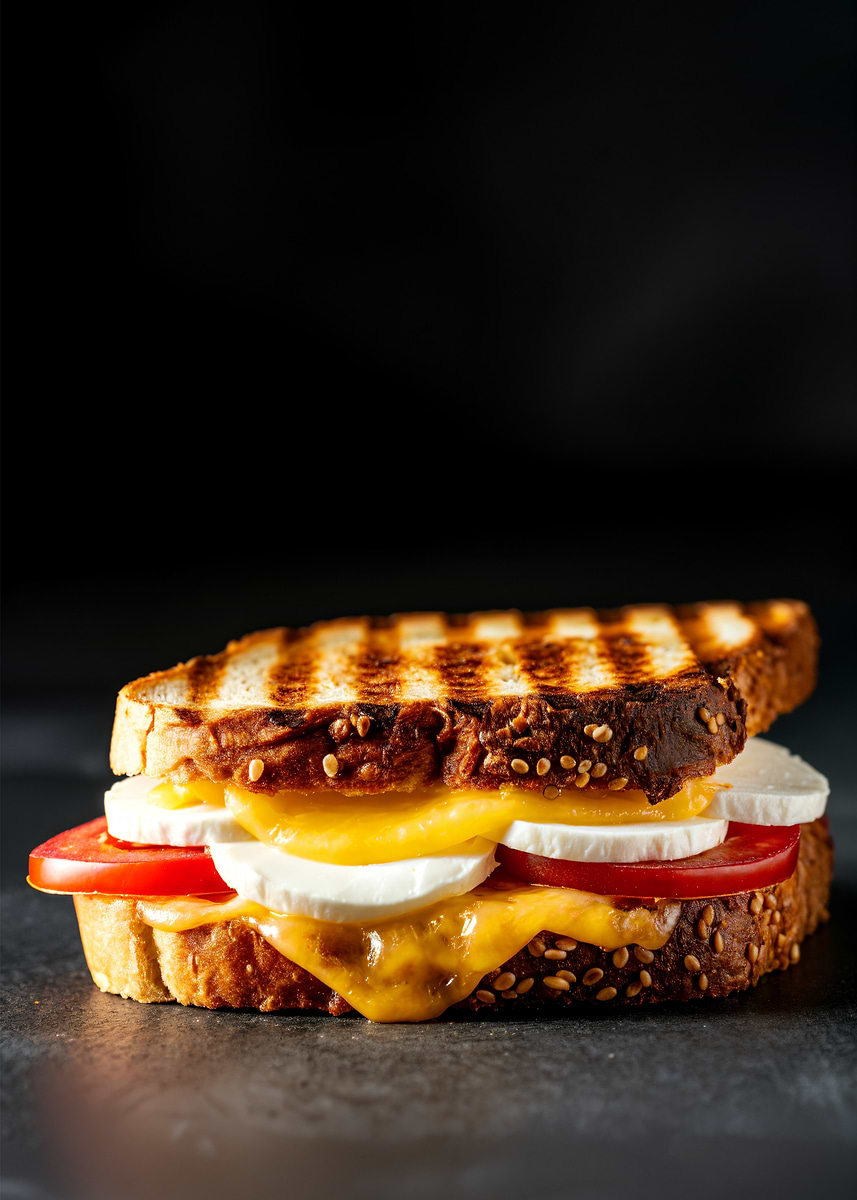 'Grilled Cheese Sandwich' Poster, picture, metal print, paint by ...