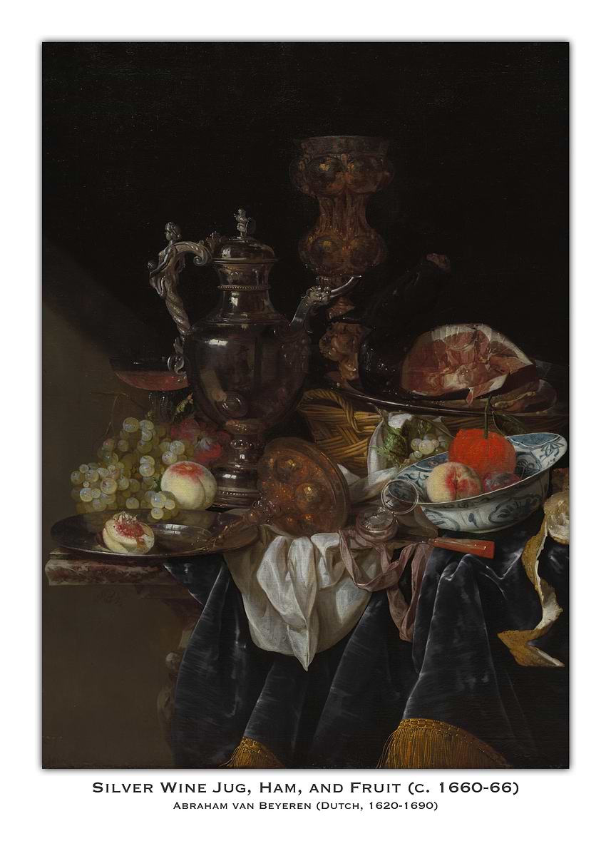 'Still Life with Silver Jug and Fruit' Poster, picture, metal print ...