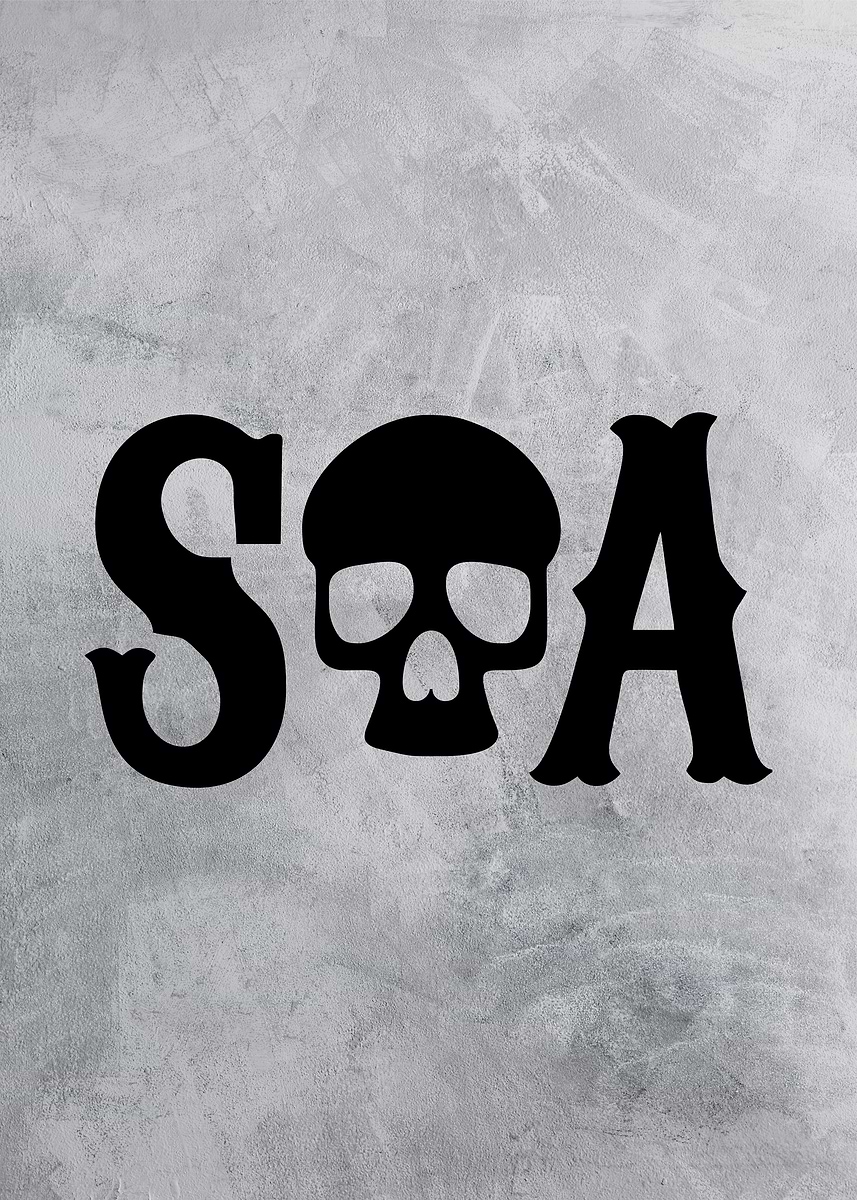 'SOA Skull Logo' Poster, picture, metal print, paint by Bestselling ...
